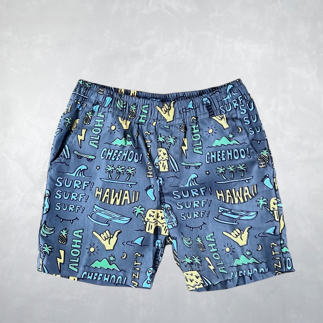 Fo' Sure Shorts - Howzit Slate – Little Chiefs Hawaii